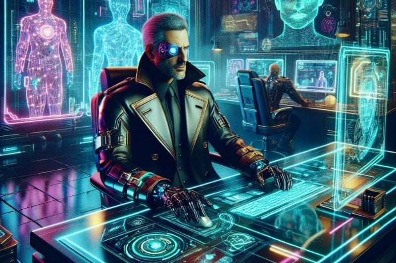 2070s Detective Office | Free Chat with AI Bot